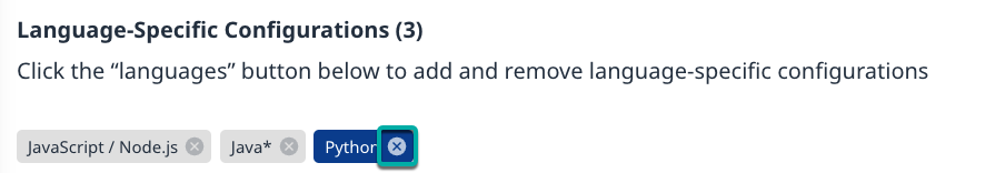 Create Code Scan Configurations per Project